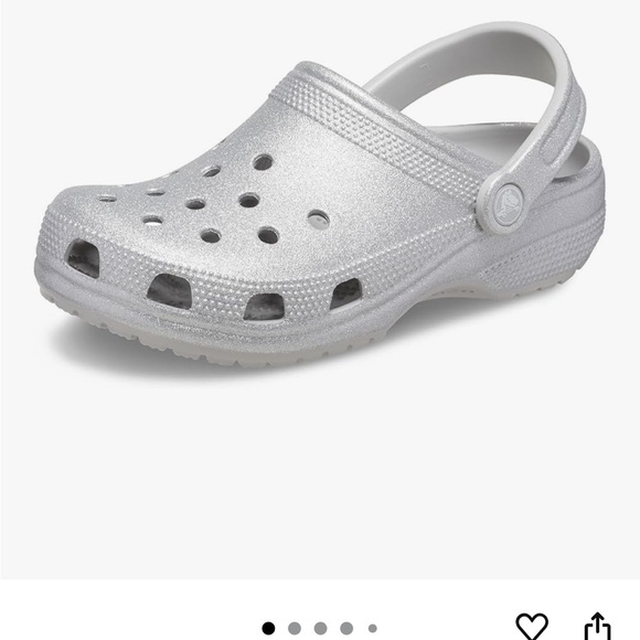 CROCS | Shoes | Silver Glitter Crocs | Poshmark